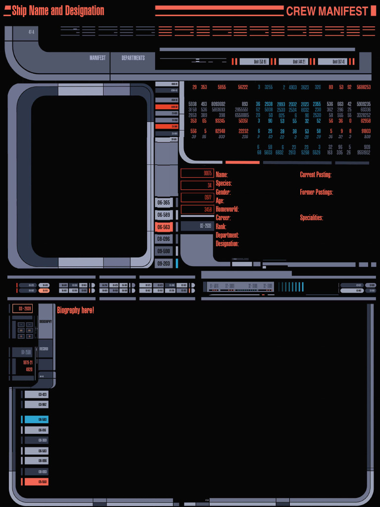 Personell File Modern Format Fillable | PDF