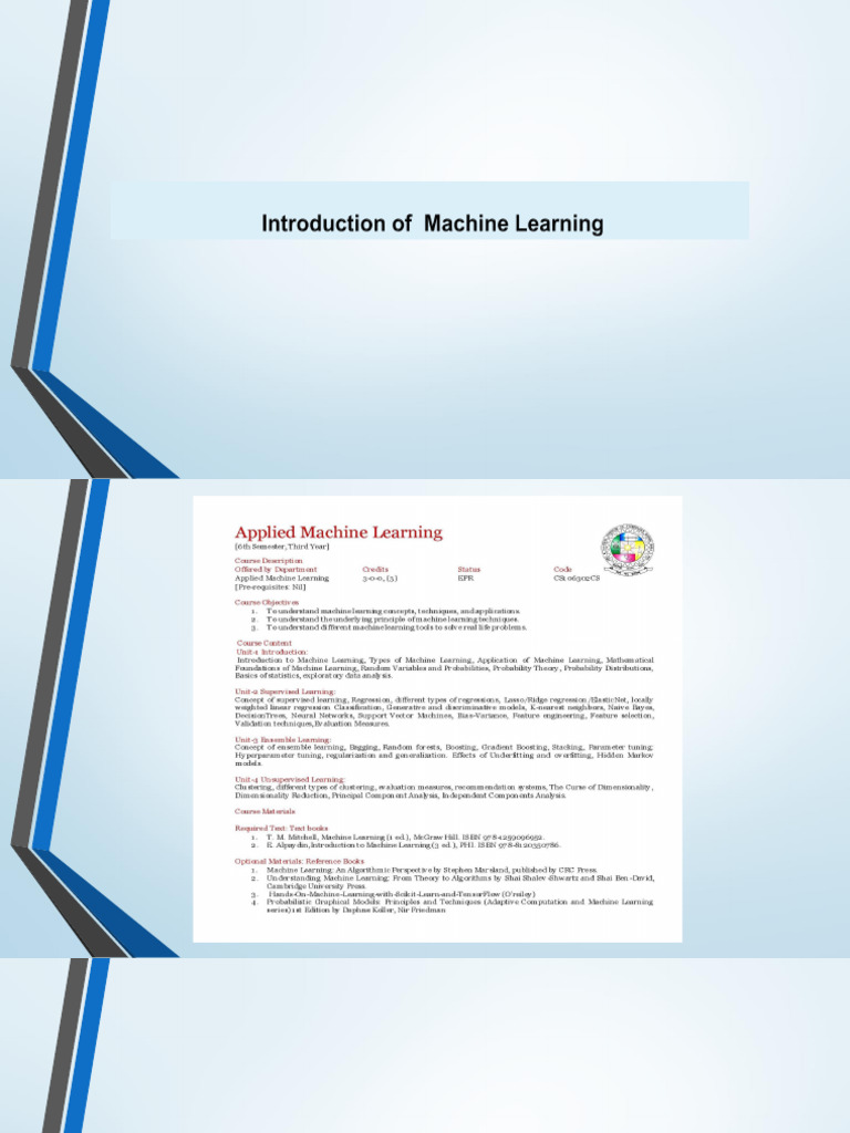 Intro To ML | PDF
