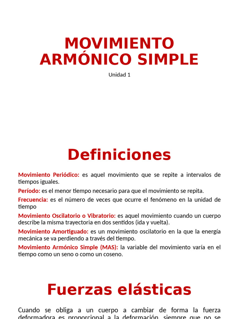 1 Movimiento Armónico Simple | PDF