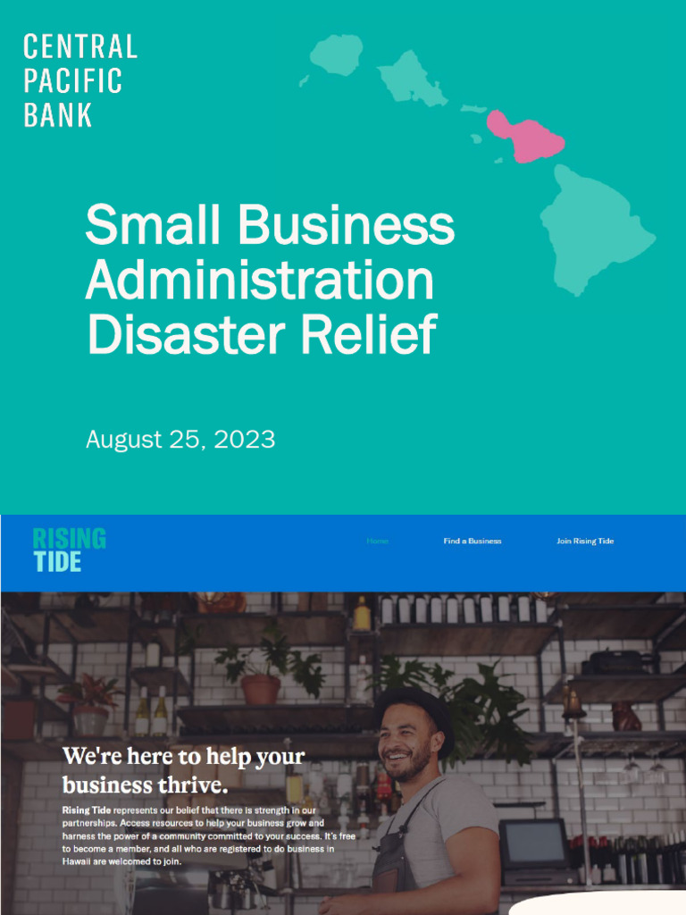 SBA Disaster Relief Webinar 08.25.23 | PDF