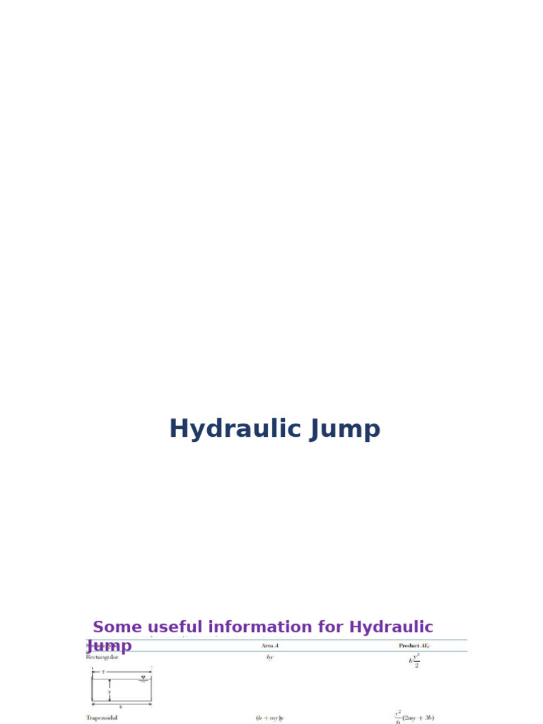 Hydraulic Jump | PDF
