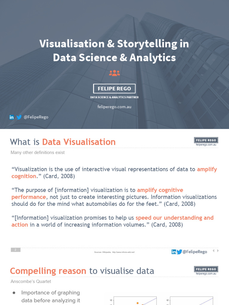 Visualisation & Storytelling in Data Science & Analytics: Felipe Rego | PDF