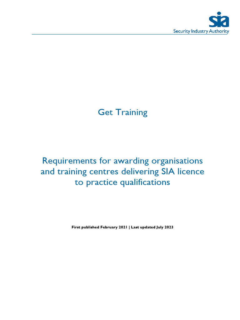 Sia Get Training | PDF
