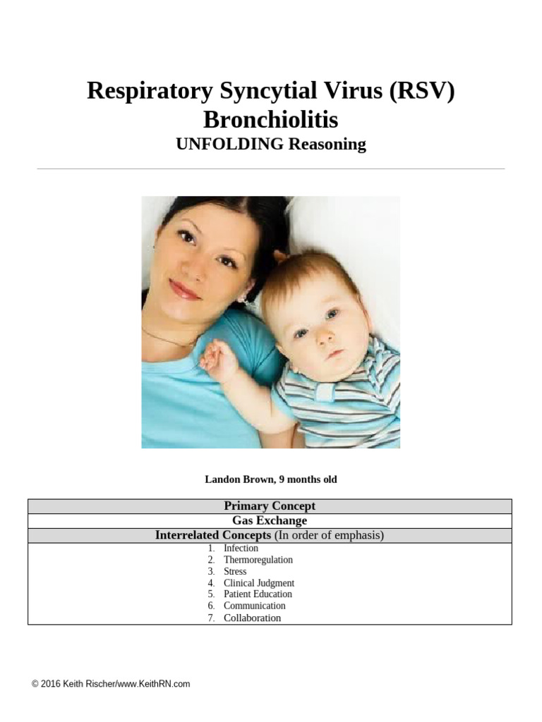 Case Study - RSV - (Student Version) Keith RN | PDF