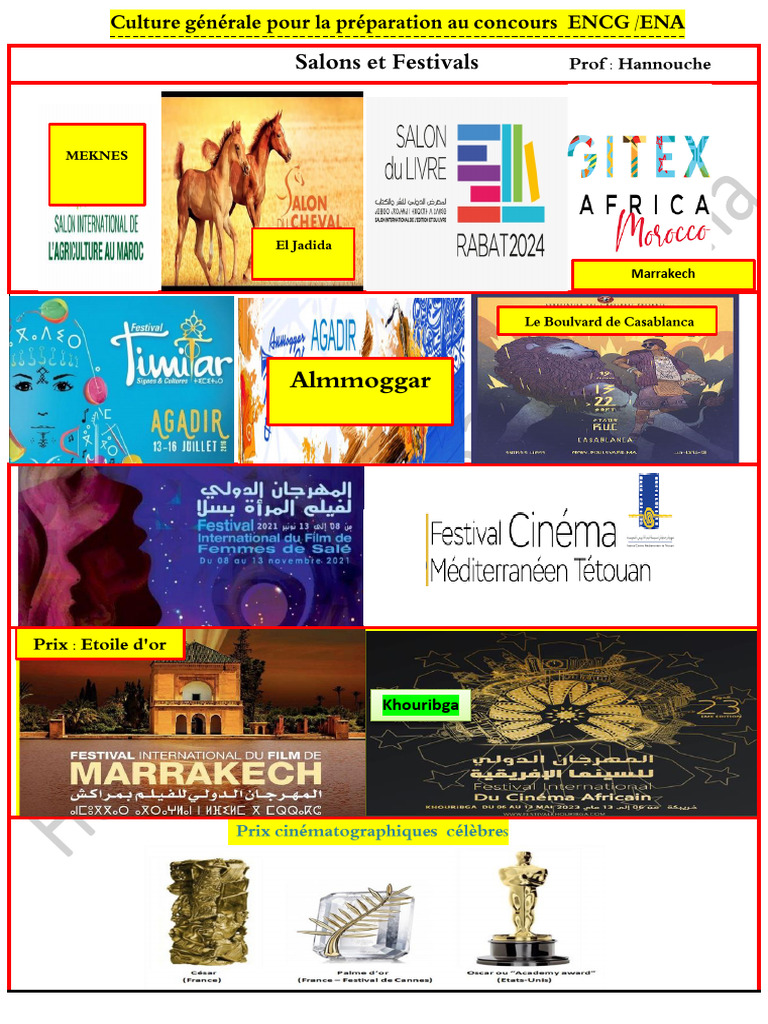 Salons Et Festivals ENCG ENA 2024 | PDF