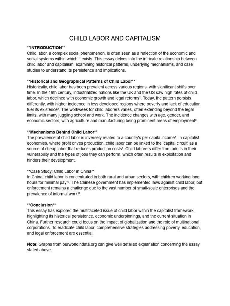 Child Capitalism | PDF Child Capitalism | PDF