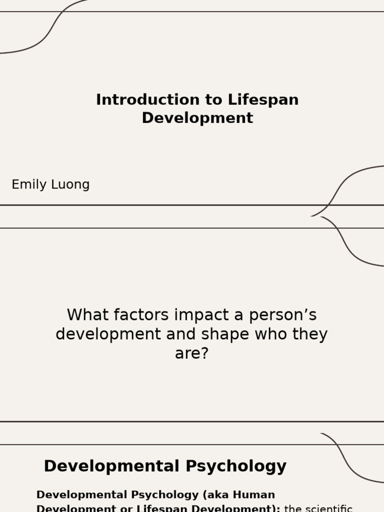 Lifespan Development Week 1 | PDF