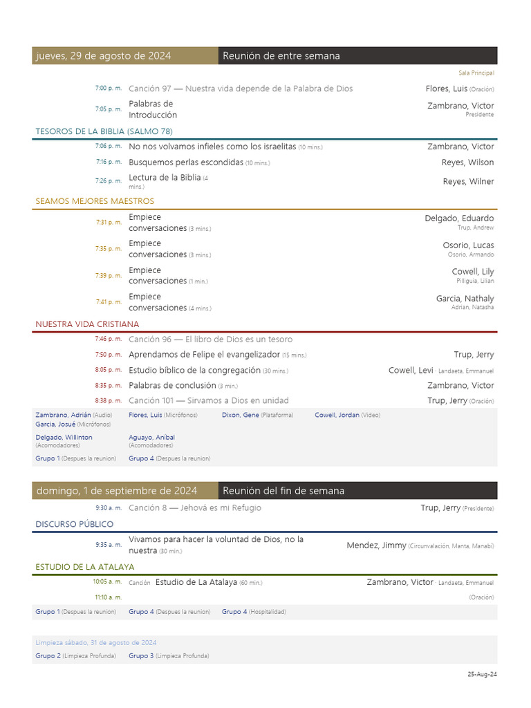 Programa Combinado Septiembre | PDF