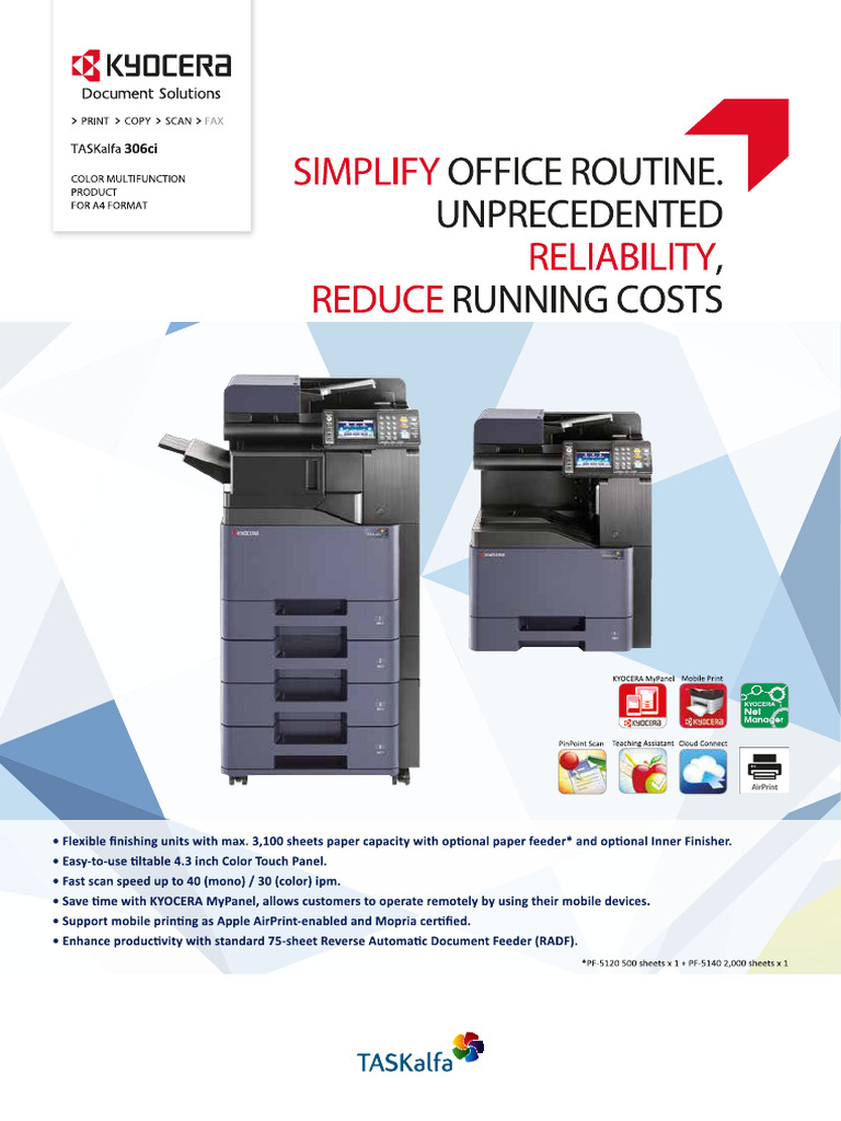 Brochure TASKalfa 306ci TH | PDF