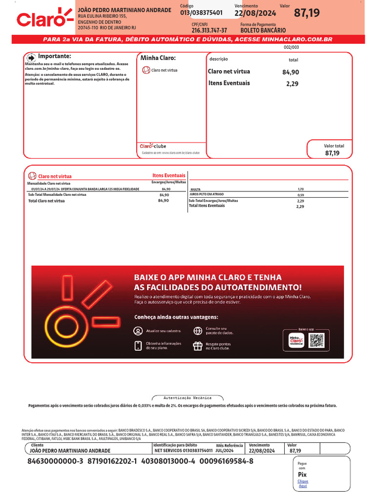 Claro 29029293 | PDF