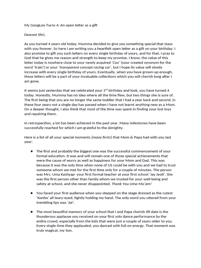 An Open Letter | PDF