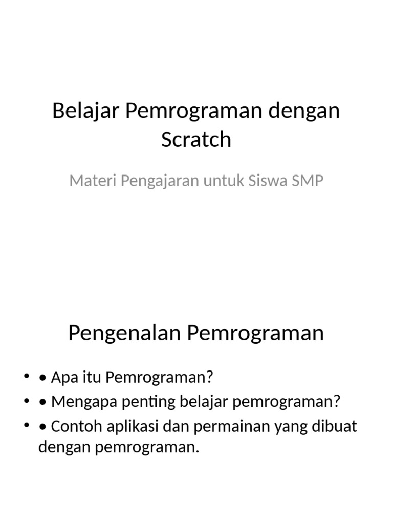 Materi Pemrograman SMP | PDF