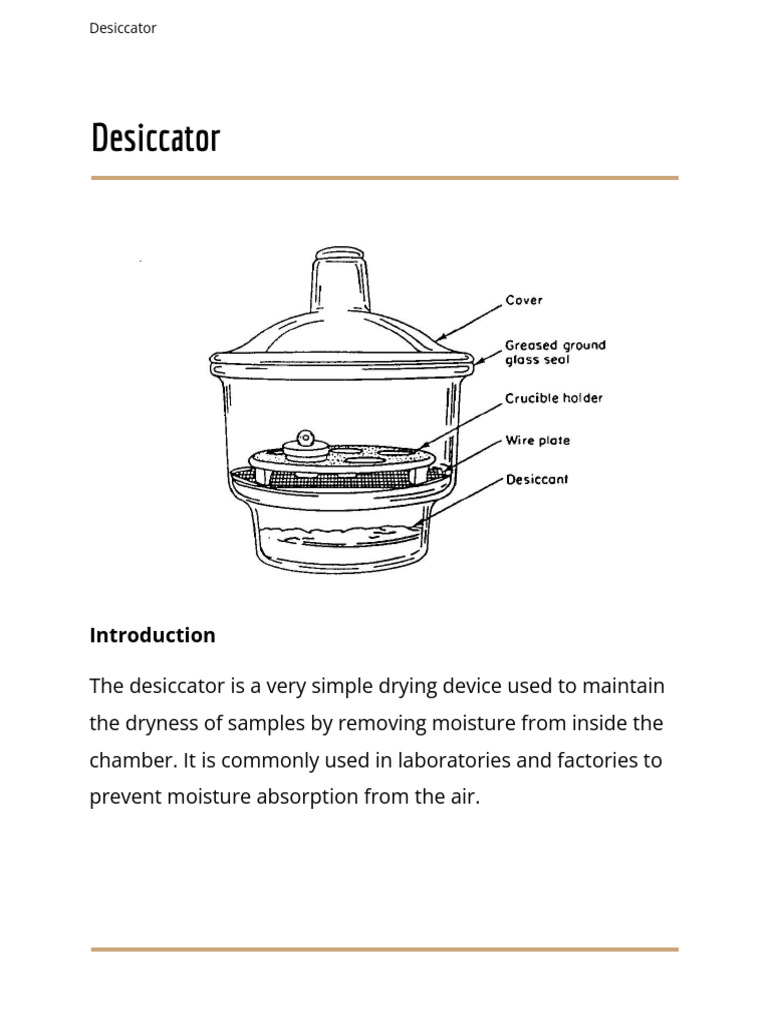 Desiccator 2 | PDF