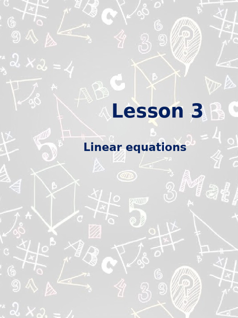 Linear Equations Pdf System Of Linear Equations Equations