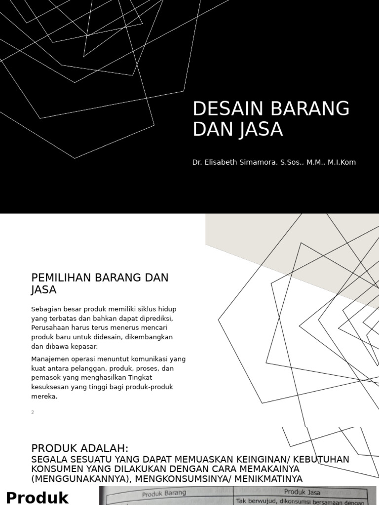 Desain Barang Dan Jasa | PDF