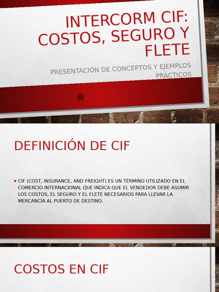 Intercorm CIF | PDF