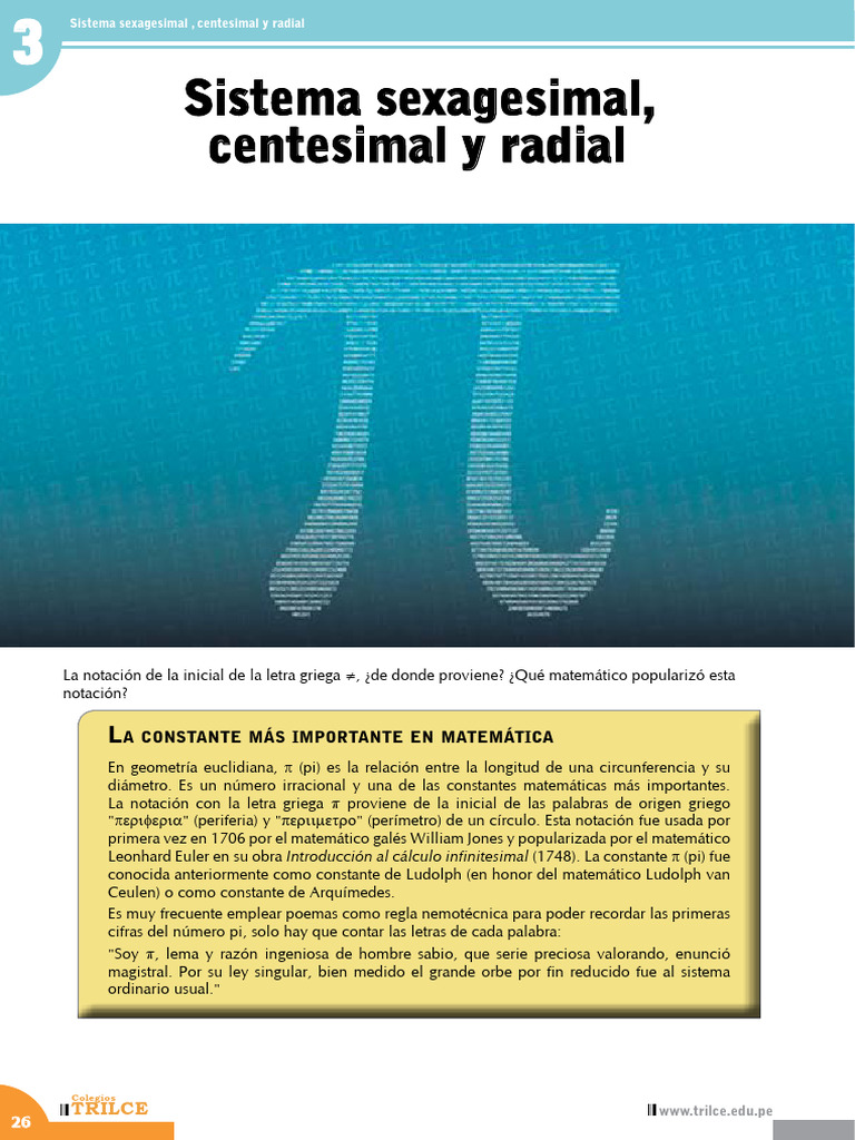 Tema 3 Sistema Sexagesimal, Centesimal y Radial | PDF