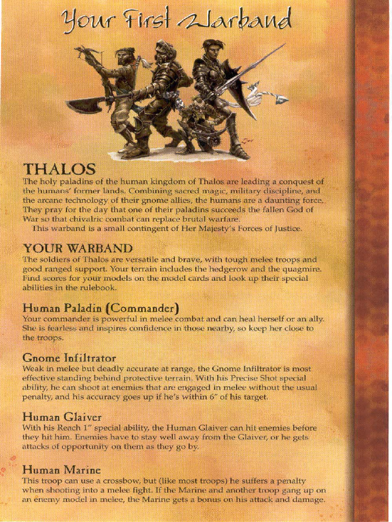 Chainmail Miniatures Your First Warband - Thalos | PDF