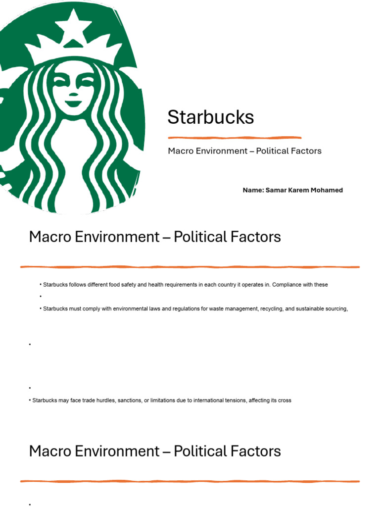 Macro Environment - Political Factors | PDF