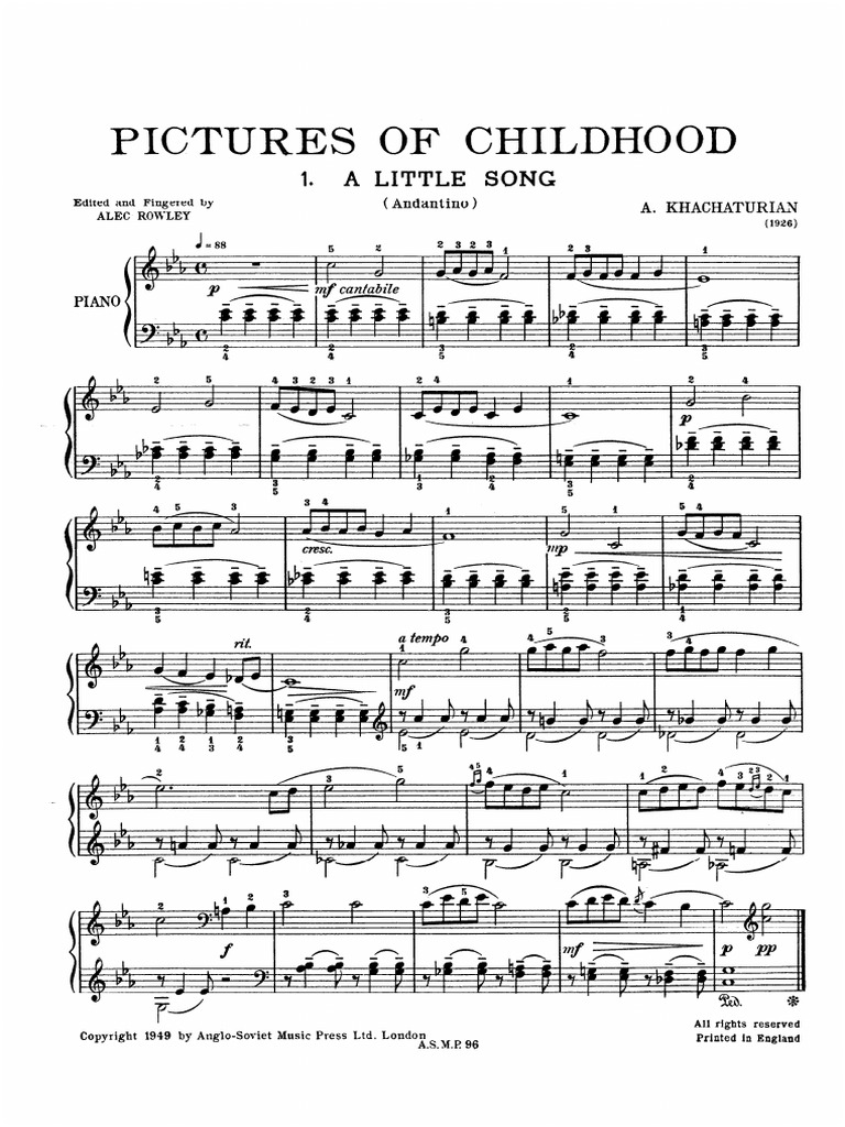 A Little Song Khachaturian | PDF