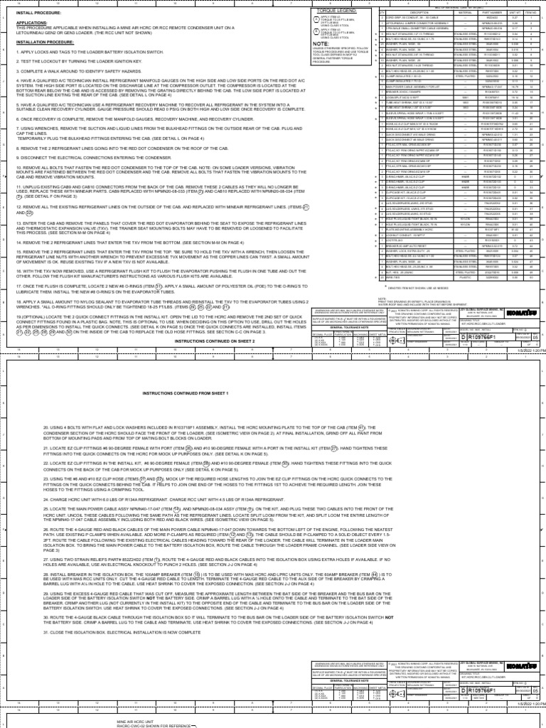 R109766F1 Installation Drawing | PDF