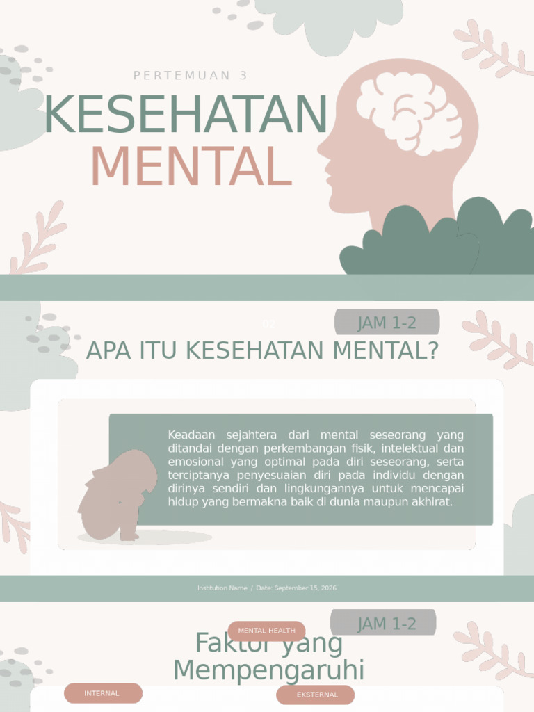 Materi 3 Kesehatan Mental | PDF