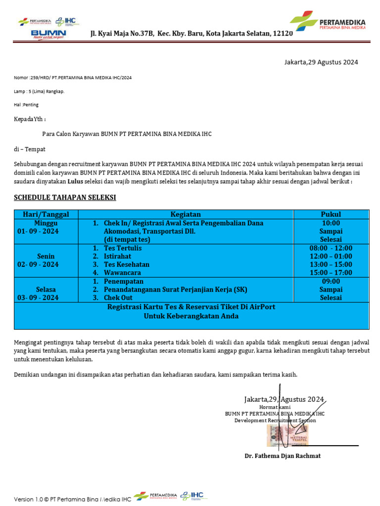 BUMN PT PERTAMINA BINA MEDIKA Jakarta | PDF
