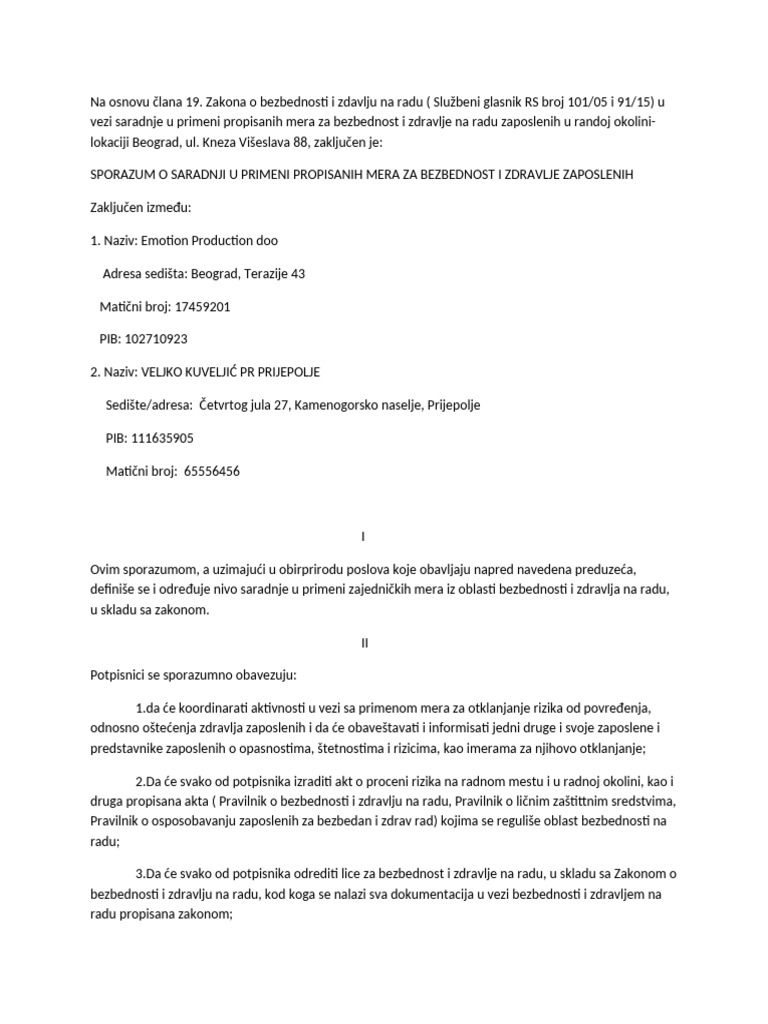 BZNR Veljko Kuvelic | PDF