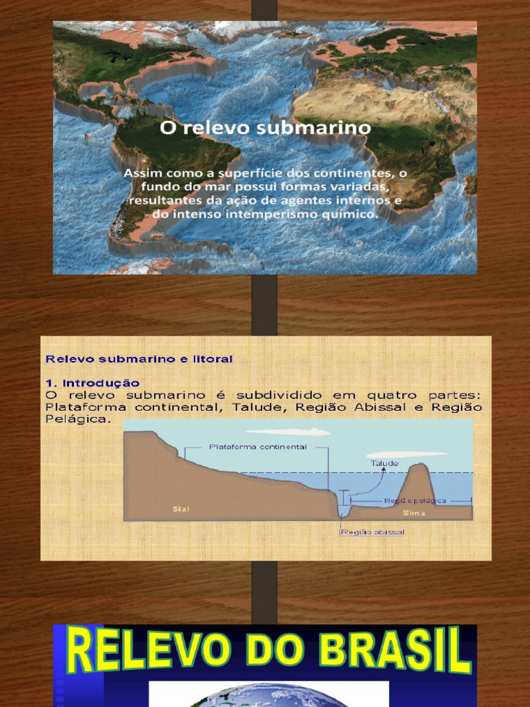 O Relevo Submarino e Brasileiro | PDF