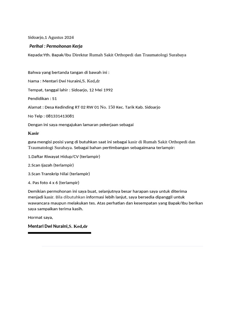 KSR - Mentari Dwi Nuraini, S. Ked, DR | PDF