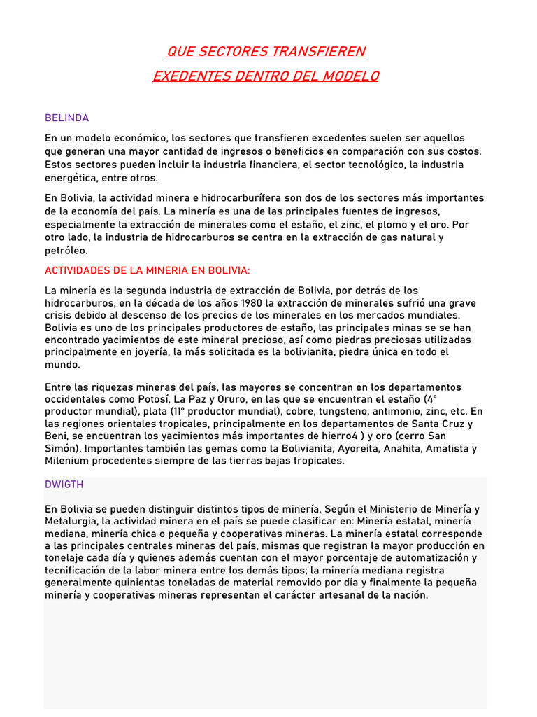 PUNTOOOS Que Sectores Transfieren Exedentes Dentro Del Modelo | PDF ... PUNTOOOS Que Sectores Transfieren Exedentes Dentro Del Modelo | PDF ...