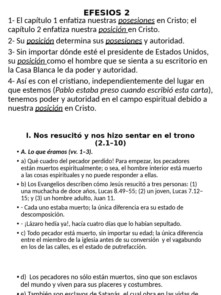 Cap 2 y 3 Efesios (Jornada 2) de Epistolas Carce | PDF