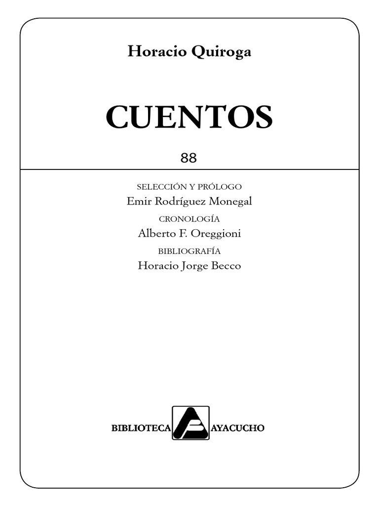 Cuentos - Horacio Quiroga | PDF