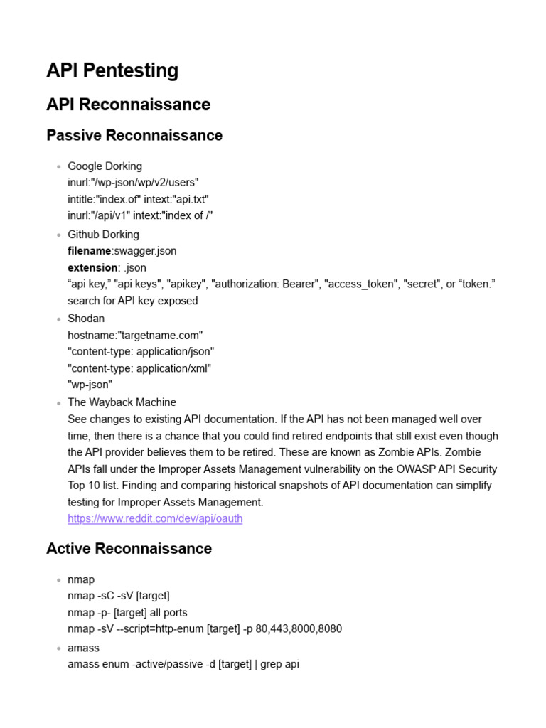API Pentesting | PDF API Pentesting | PDF