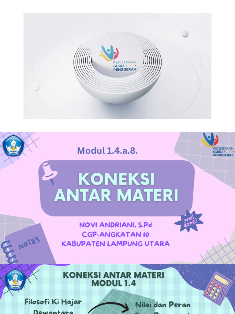 Koneksi Antar Materi Modul 1.4 | PDF