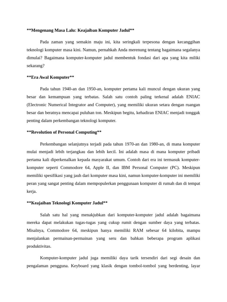 Computer Jadul | PDF