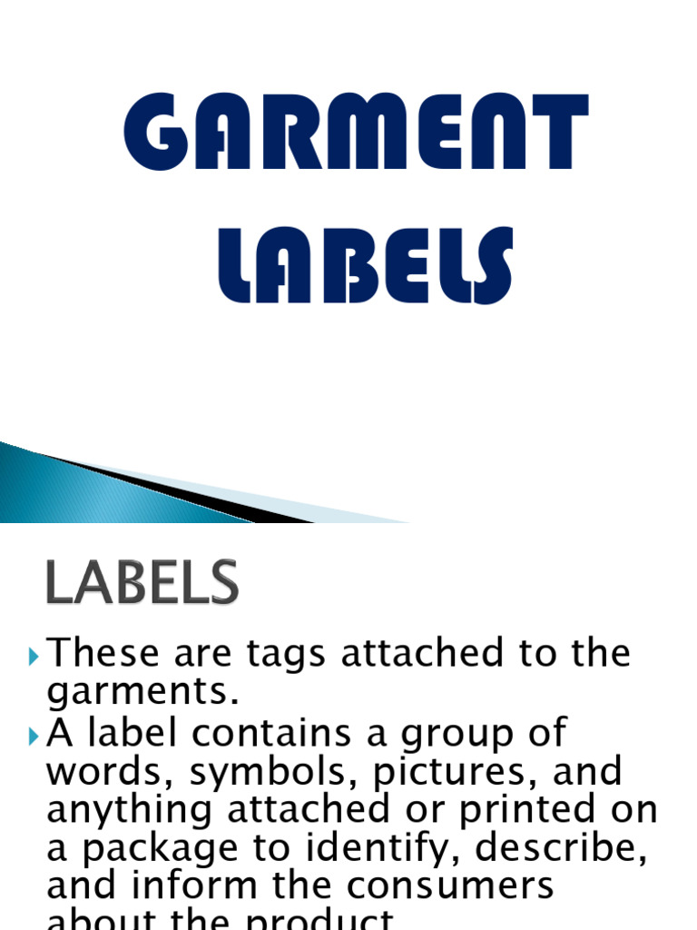 Labeling of Garments | PDF