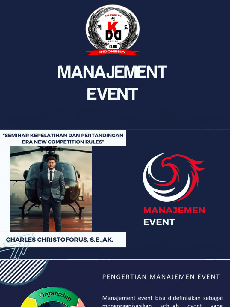 Materi Manajemen Event - Seminar Kepelatihan Taekwondo Dekade Club | PDF