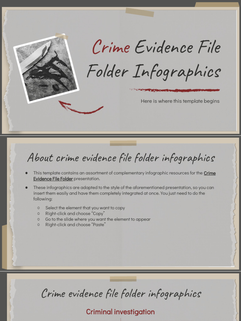 Crime Evidence File Folder Infographics by Slidesgo | PDF | Planets ...