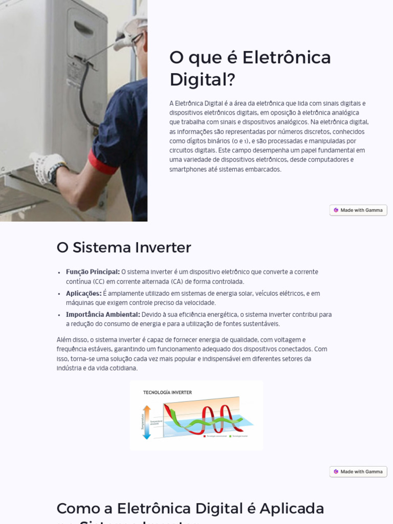 Fundamentos Da Eletronica Digital Embargada No Sistema Inverter o Que e Eletronica Digitalpdf | PDF