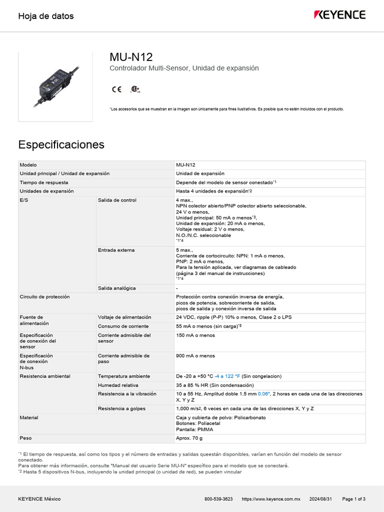 MU-N12 Datasheet | PDF