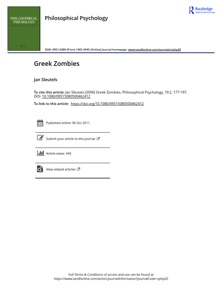 Greek Zombies | PDF
