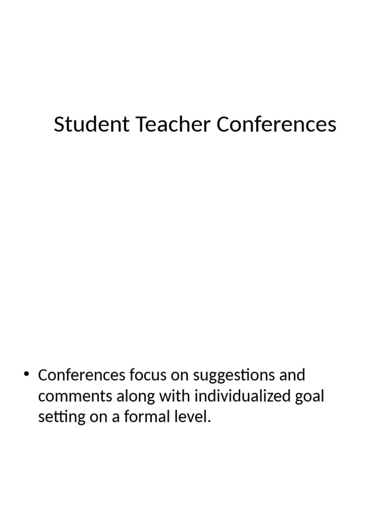 Finals - Student Teacher Conferences | PDF