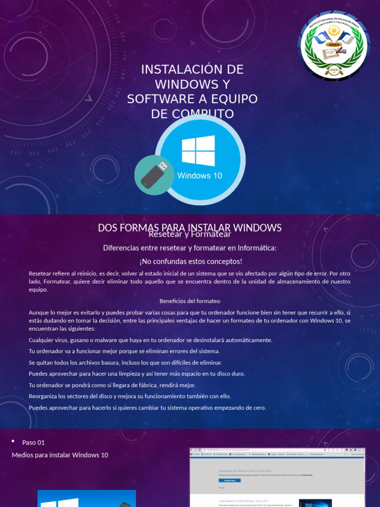 Instalación de Windows y Software A Equipo de | PDF
