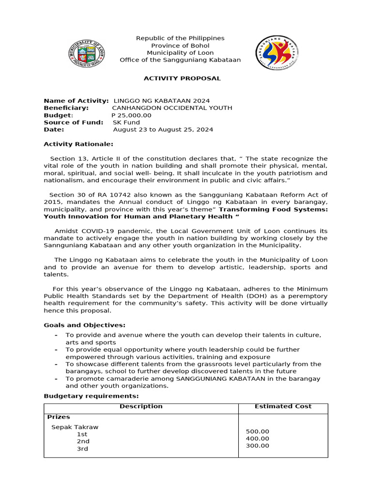 Activity Proposal LNK 2024 | PDF