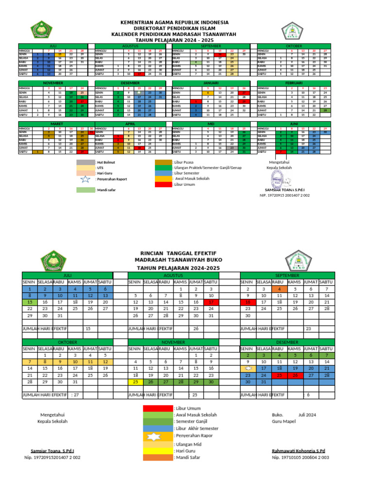 Kelender Pendidikan 20242025 | PDF