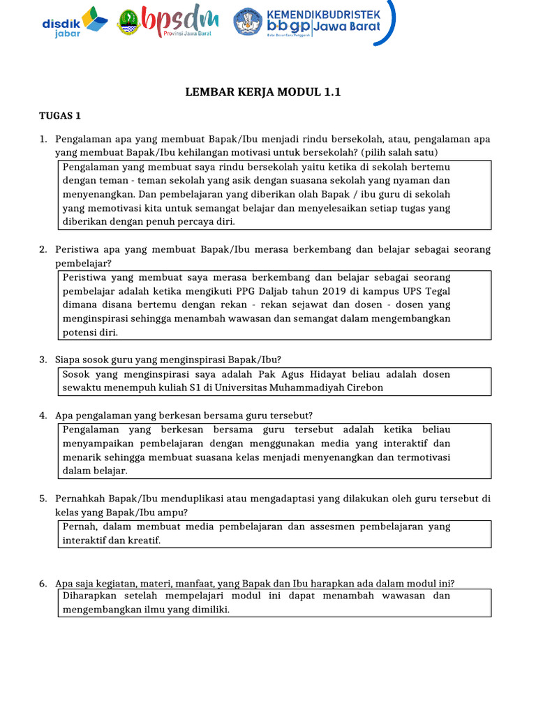 LK Modul 1.1 Level 1 | PDF