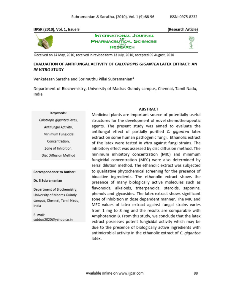 Antifungal Activity Latest | PDF