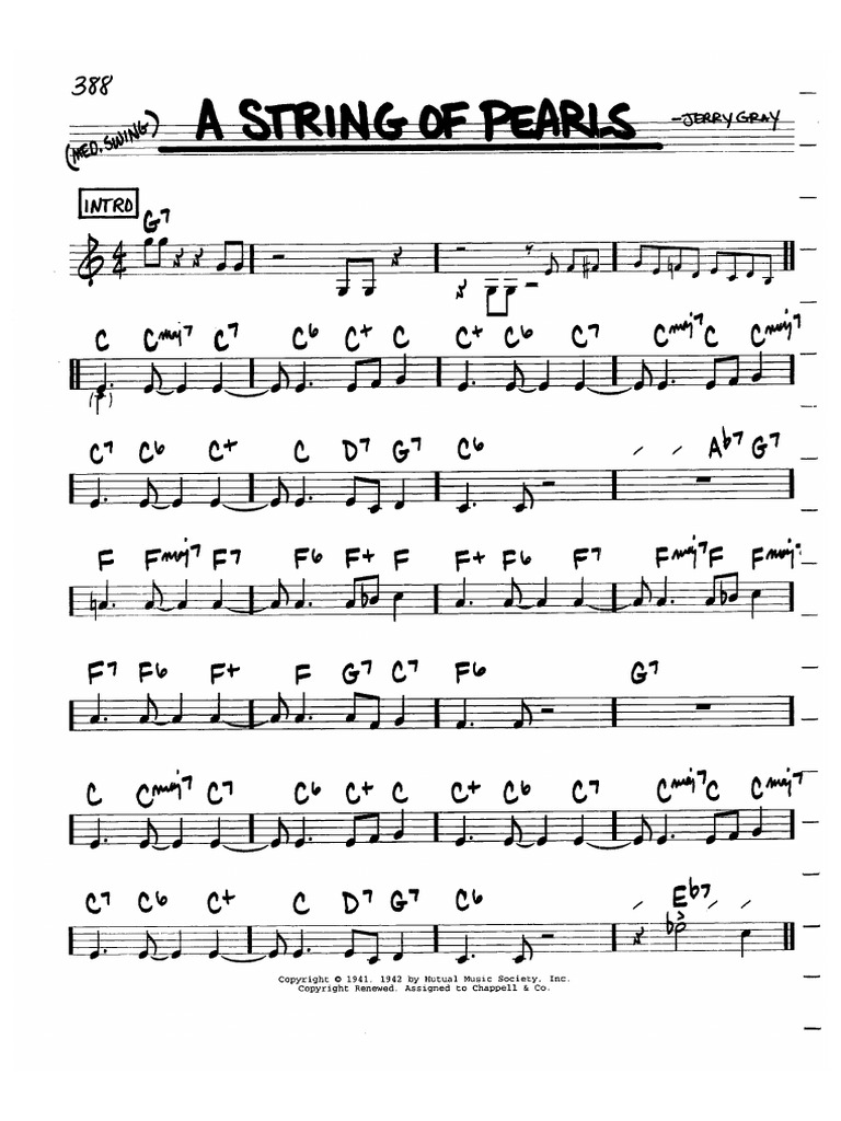 A String of Pearls (Concert) | PDF