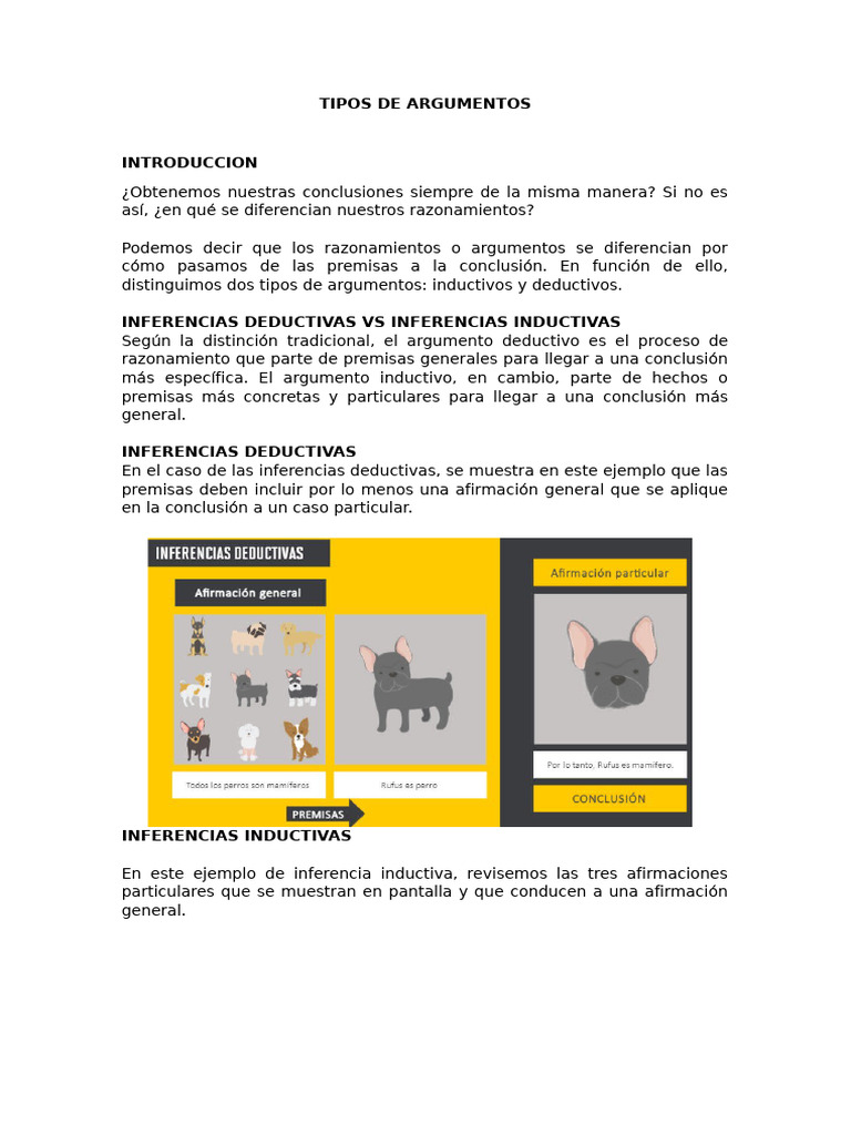 Tipos de Argumentos | PDF